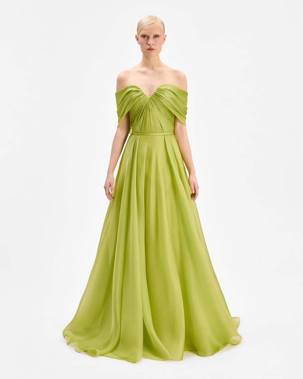 Off The Shoulder Draped Dress – SANDY NOUR