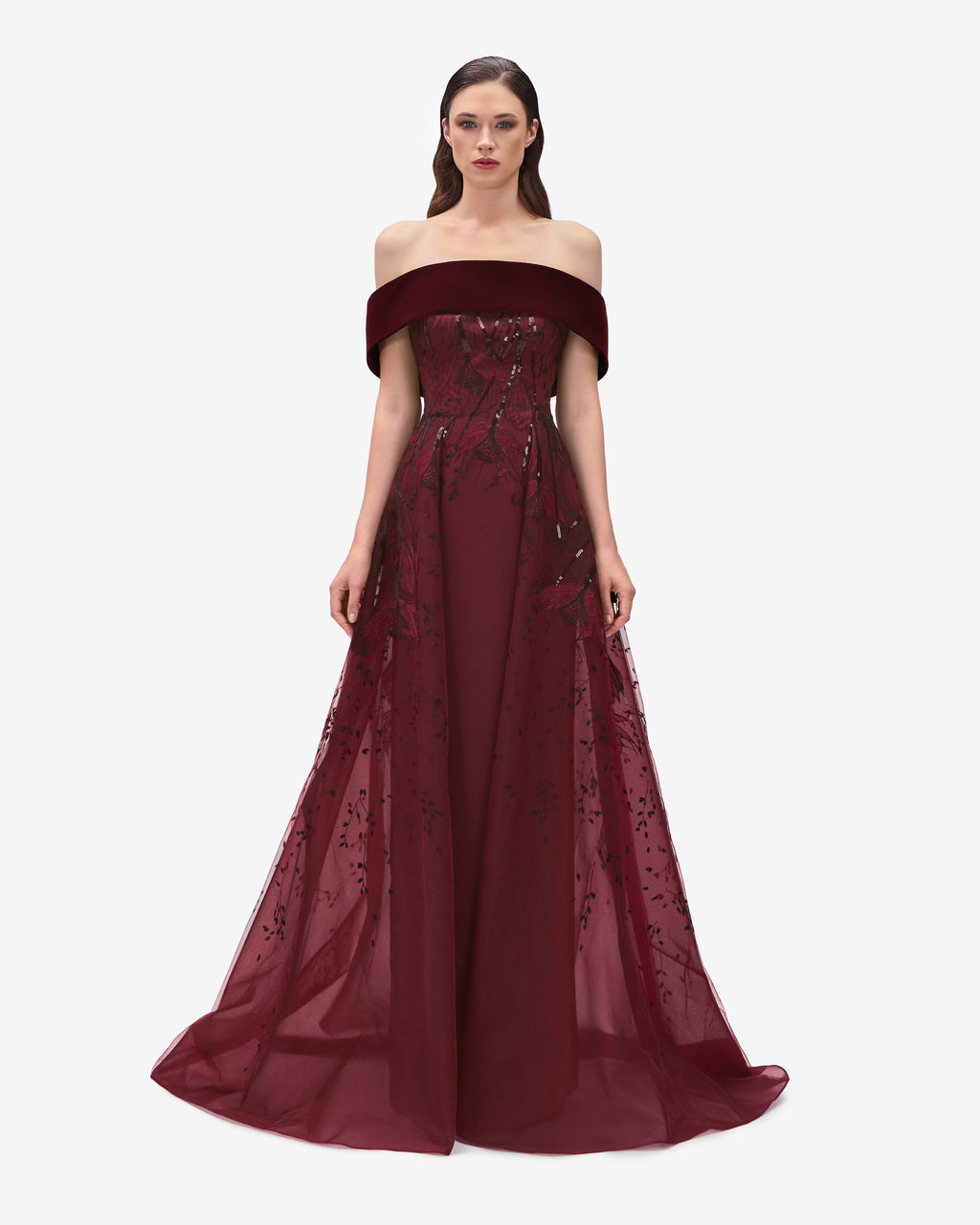 Off The Shoulder Embroidered Dress – SANDY NOUR